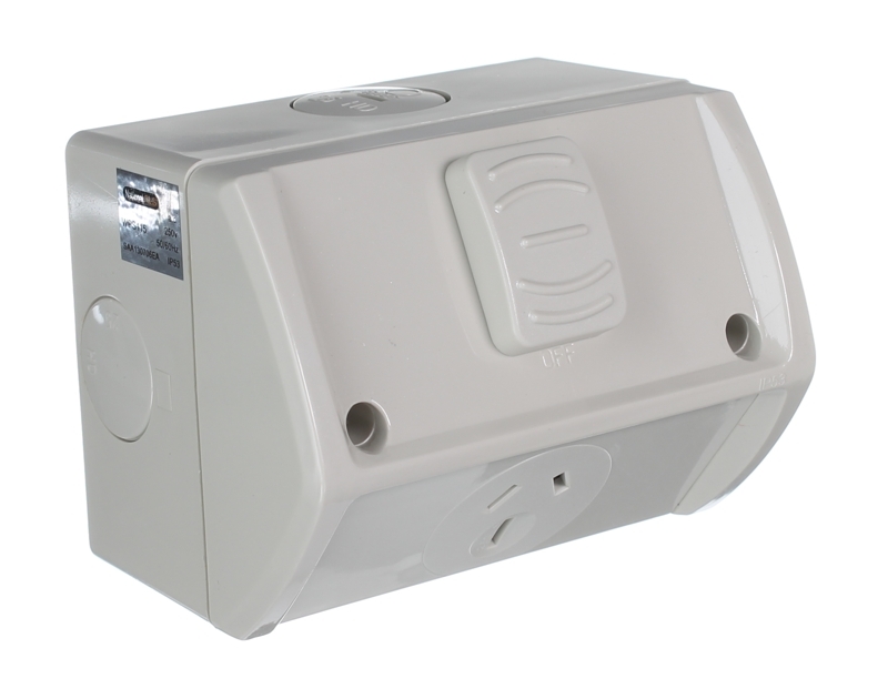 NLS 30608 | Weatherproof 15 Amp Single socket outlet