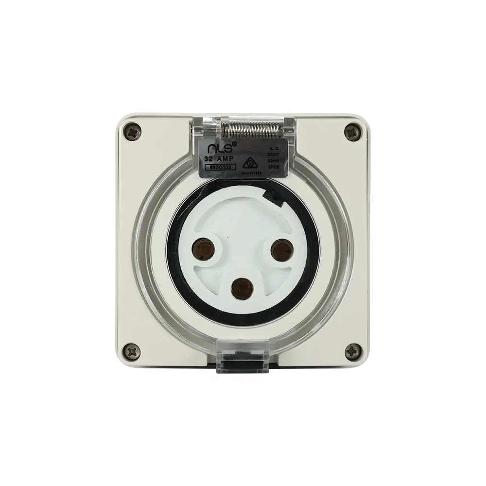 NLS 30690 | 3 Pin Socket Outlet 32A 250V IP66 | Grey