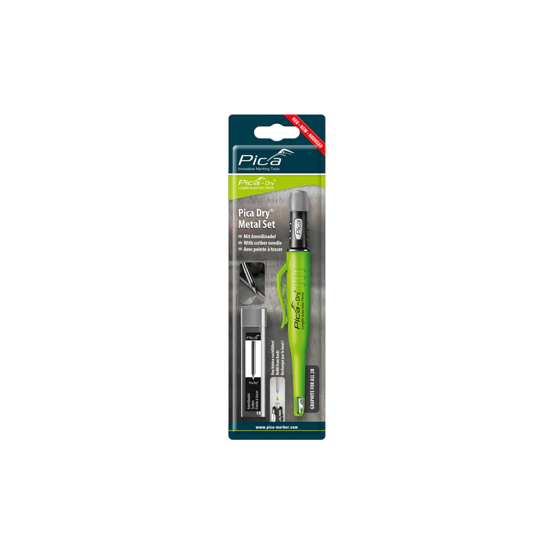 Pica 30800 | Pica Dry® Metal Set | Marking Tool + Metal Scriber