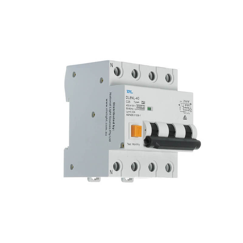 NLS 30822 | 25Amp 6kA | 4 Pole RCBO | Type A