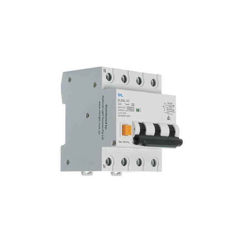 NLS 30824 | 40Amp 6kA | 4 Pole RCBO | Type A