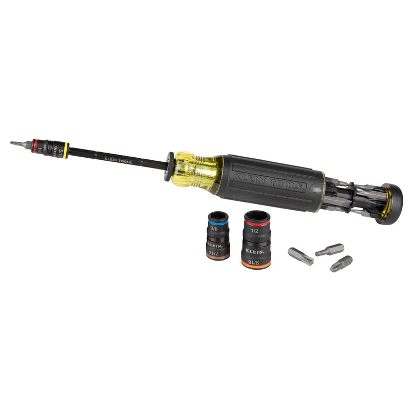 Klein Tools 32303HD 20-in-1 Impact Driver & Screwdriver Flip Socket Set