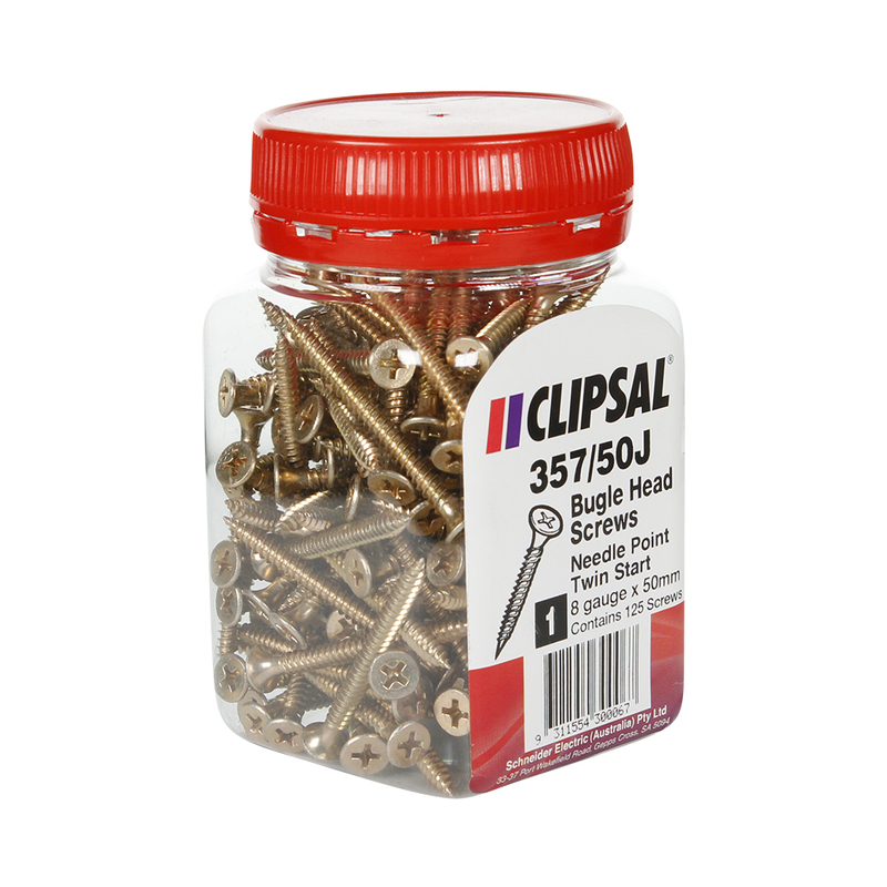 Clipsal 357/50J | Self Drilling Point Bugle Head Screws 8G x 50mm | Qty ...