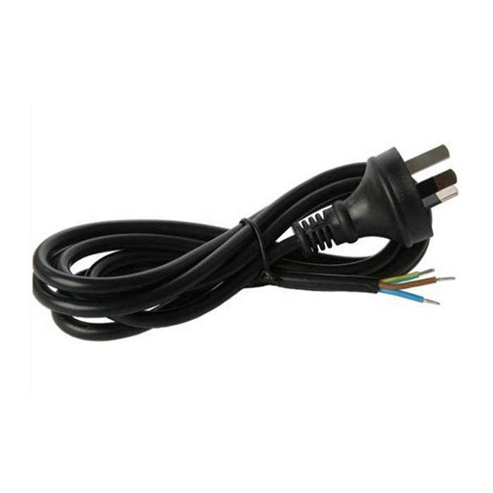 NLS 40051 Flex & Plug 10A 3 Pin 2M - Durable Black Cable for Electricians
