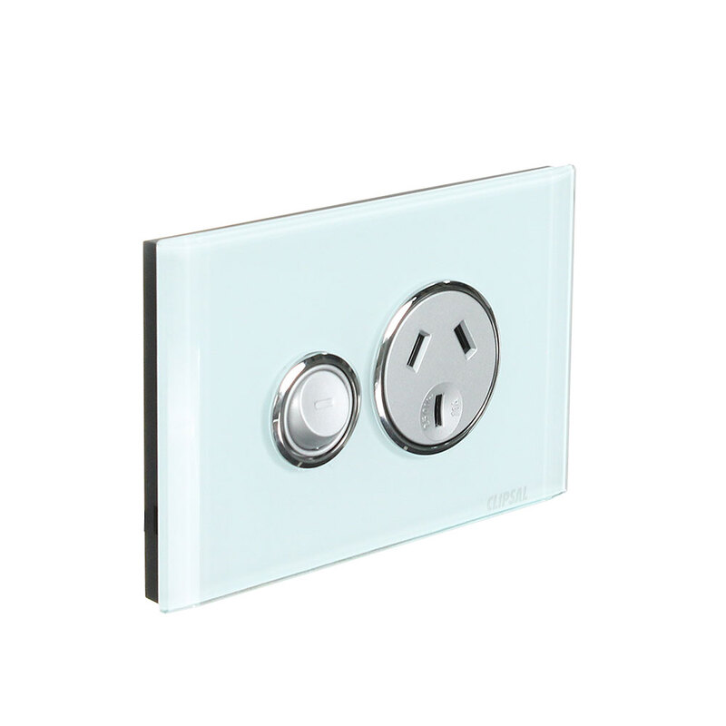 CLIPSAL SATURN 4015-OM | 10A Single Power Point | Ocean Mist