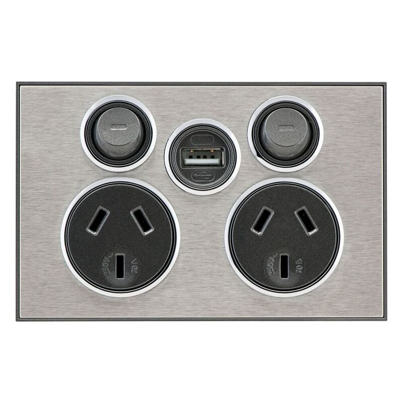 CLIPSAL SATURN 4025USBC-HS | 10A Double Power Point C/W USB | Horizon ...