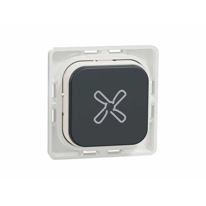 Clipsal Iconic 40APBF-AN | Iconic Fan Push Button Assembly | Anthracite ...