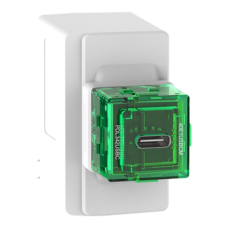 Clipsal Iconic 40E1USBCM-VW | Single USB C 3.1A | 25W Fast Charging ...