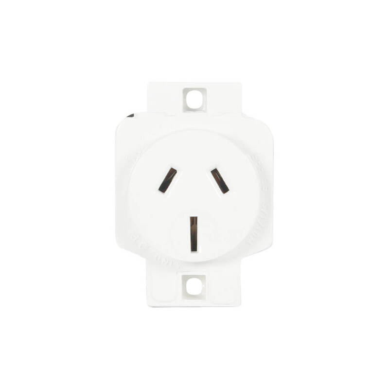 Clipsal Socket Flush 3Pin 15A 250V Lb White | 415/15LBWE - Clipsal by ...