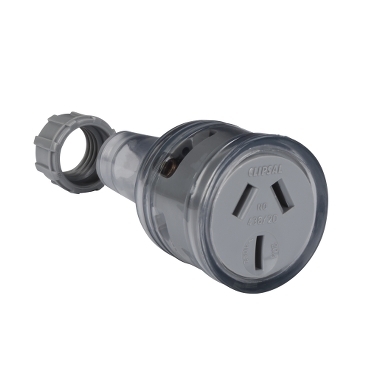 CLIPSAL 438/20 | 3 Pin 20Amp Extension Socket (Transparent) - Clipsal ...