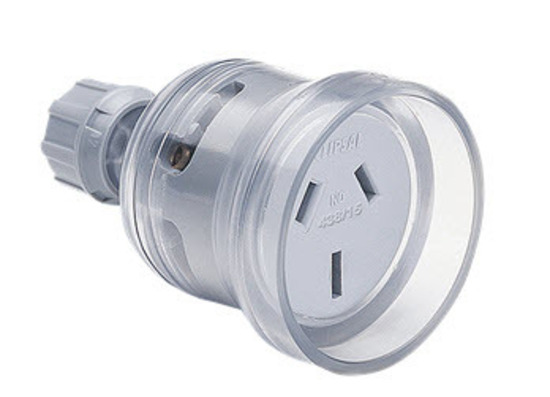 CLIPSAL 438 | Rewireable Cord Extension 10Amp PVC Socket (Transparent ...