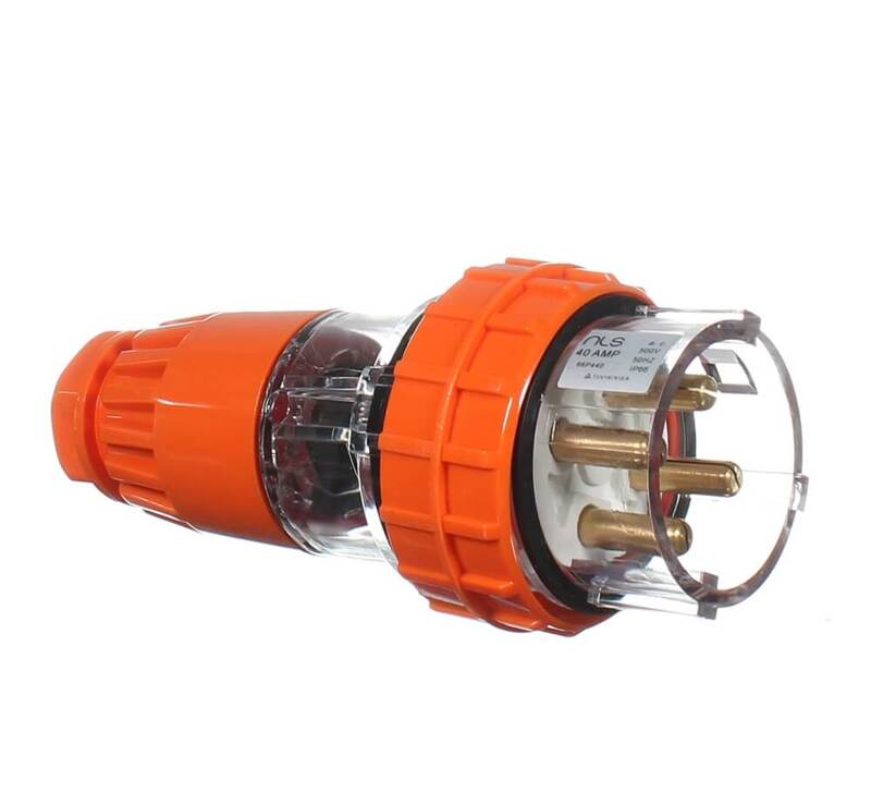 NLS 66P440 | 4 Pin 40 Amp Straight Plug IP66 Rated PLS3PH440