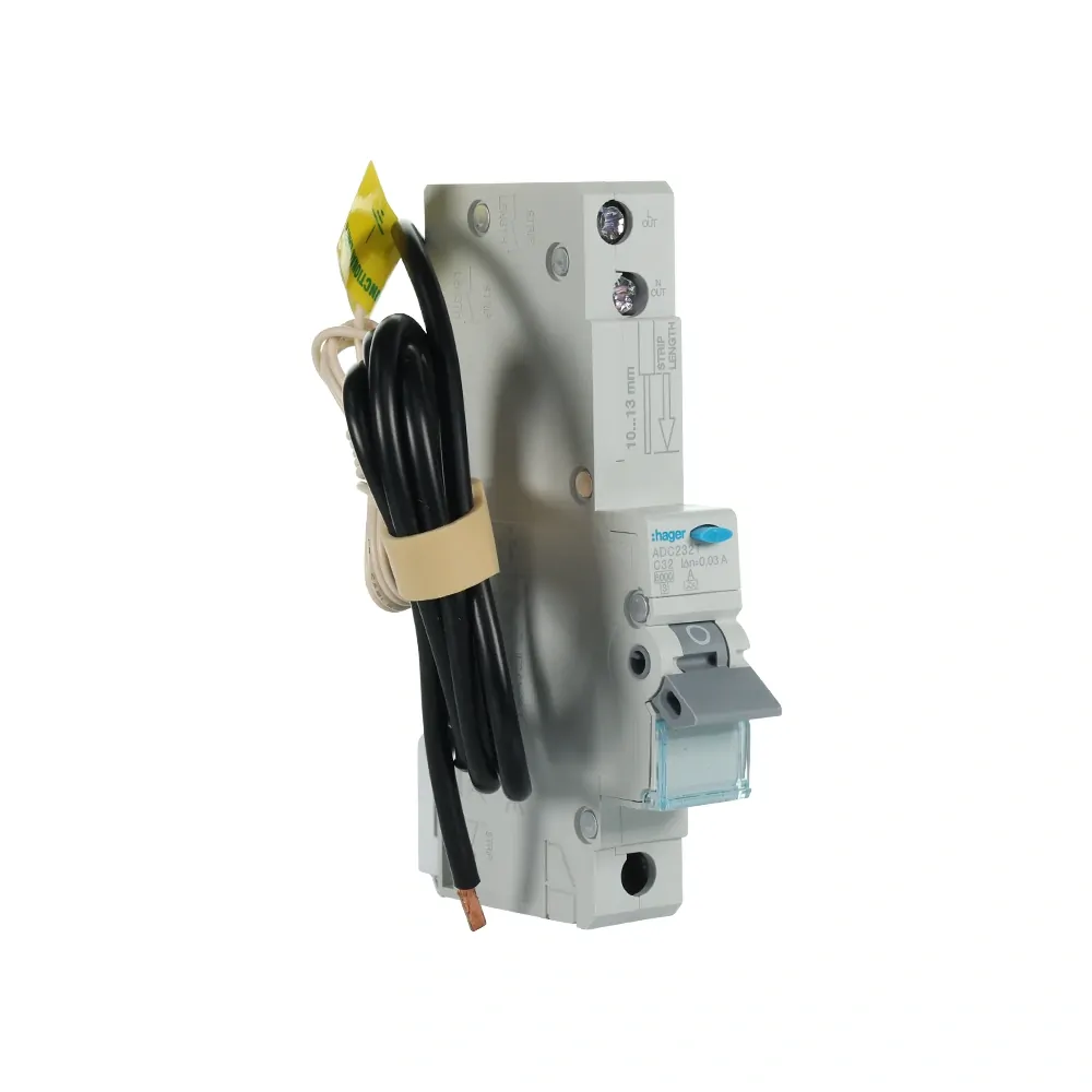 Hager ADC232T | 32A Single Pole RCBO Breaker | 30mA 6ka