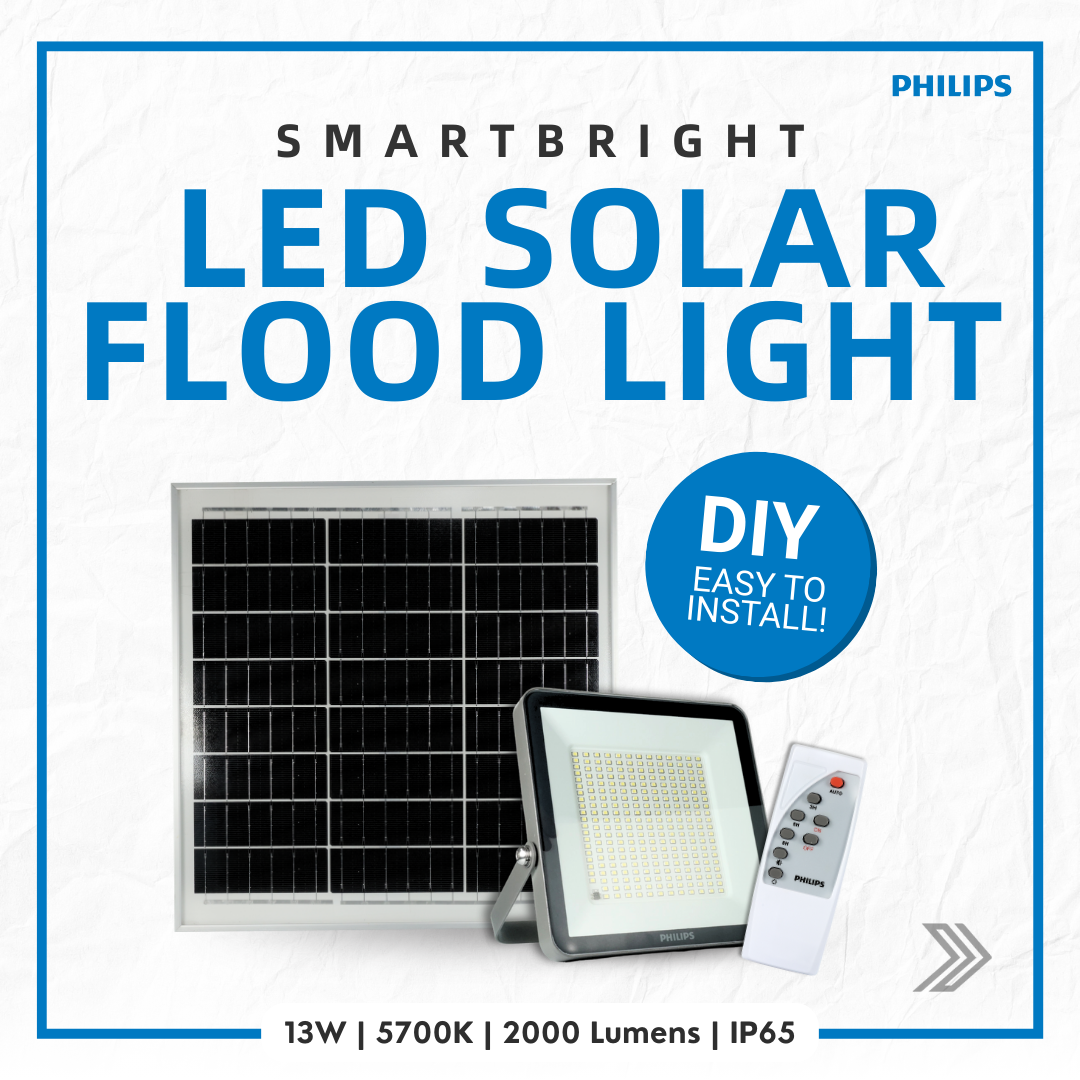Philips BVP08013WG2 | 13W SmartBright Solar Floodlight 5700K | 2000lm IP65