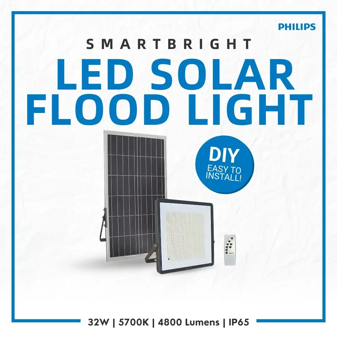 Philips BVP08032WG2 | 32W SmartBright LED 5700K Solar Flood Light | 4800lm IP65