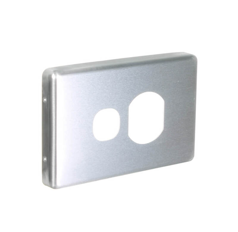 Clipsal Classic C2015C-BA | Brushed Aluminium Cover Suit Single Socket ...