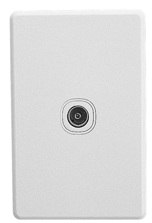 Clipsal C2031VTV75-WE | Coaxial Outlet 75 Ohm Coaxial Socket White
