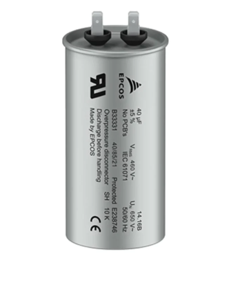 AC Direct CAP15UF Motor Run Capacitor 15µF for HVAC