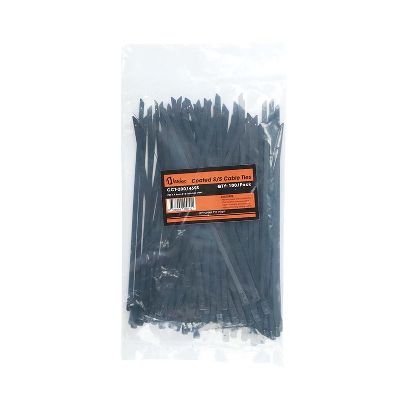 Coated Cable Ties Stainless Steel CCT-200/46SS | 200mm x 4.6mm (100 ...