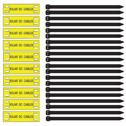 Cobalt Solar Energy CSE-AUS-EXLAB001 | Solar DC Cable Tags | 10 Pack