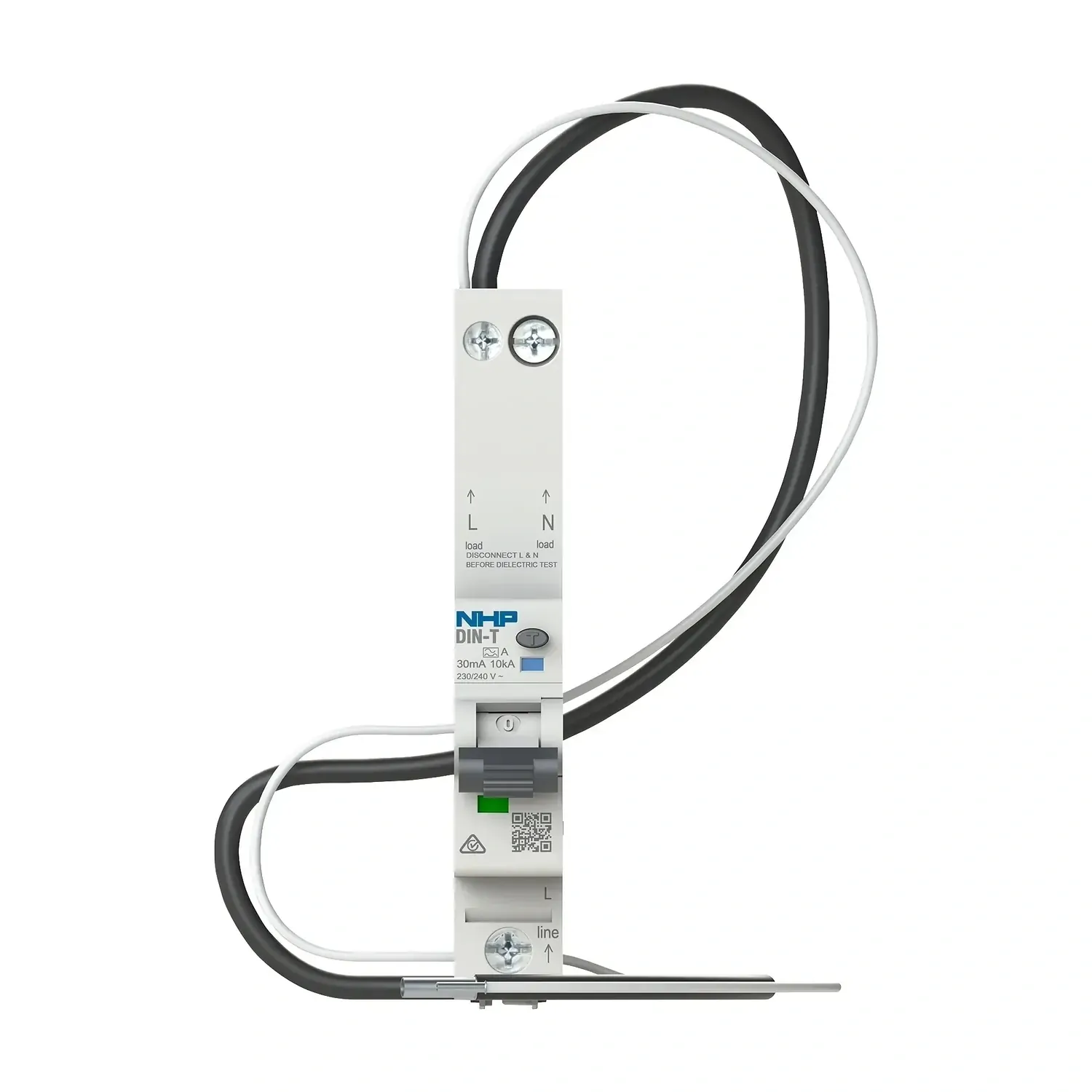 NHP DTRL1630A | 16A DIN-T RCBO 1P+N 10kA 30mA | Type A