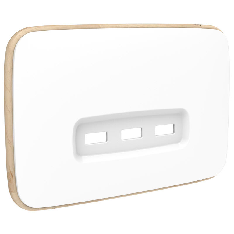 Clipsal Iconic Essence E3043USBC-AW | 3 Gang Horizontal Shelf USB ...