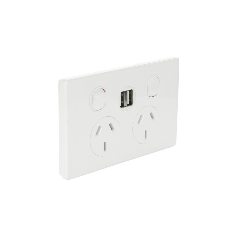 Legrand ED777USB2IWE | Double Power Point With Integrated Dual USB ...