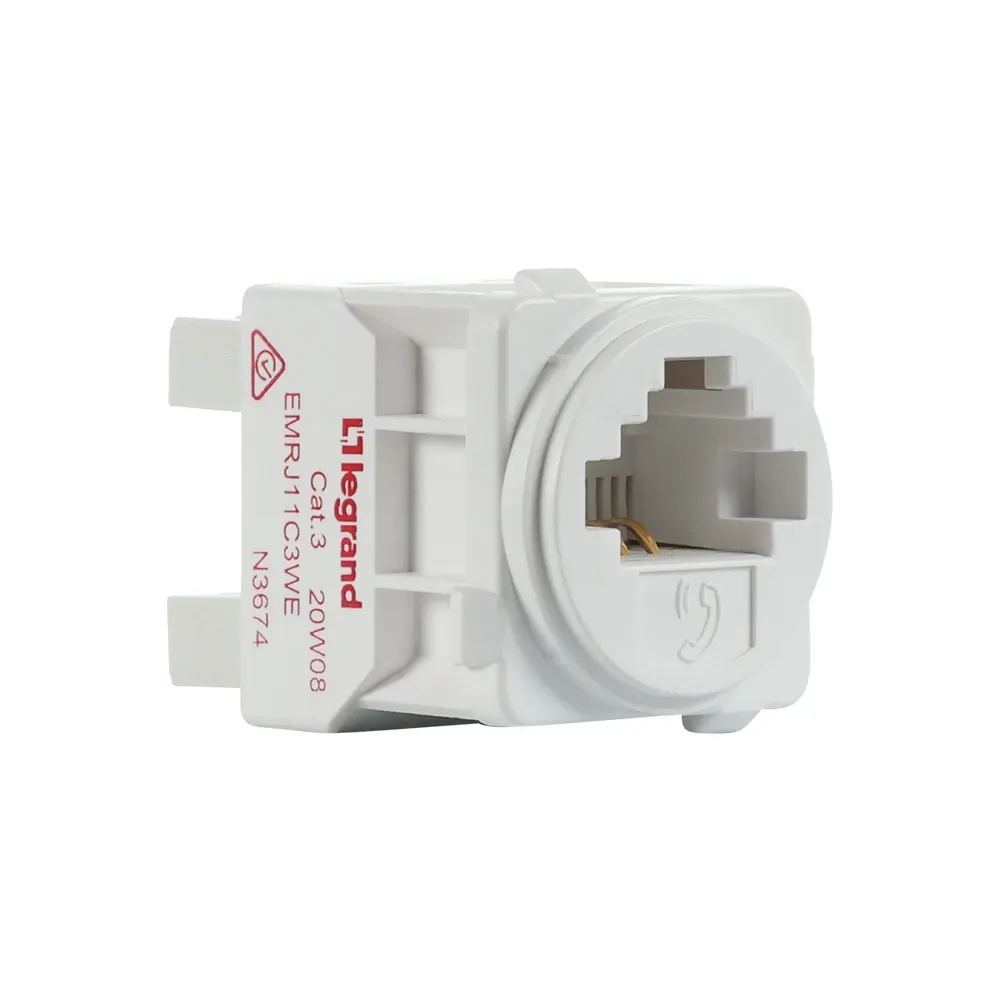 Excel Life RJ11 Cat 3 Voice Socket | White | EMRJ11C3WE
