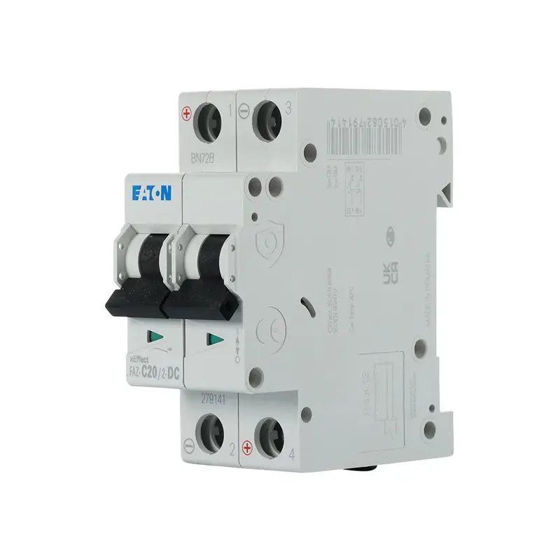 Eaton FAZ-C20-2-DC 20A DC Circuit Breaker – 2 Pole, 10kA, Compact Design