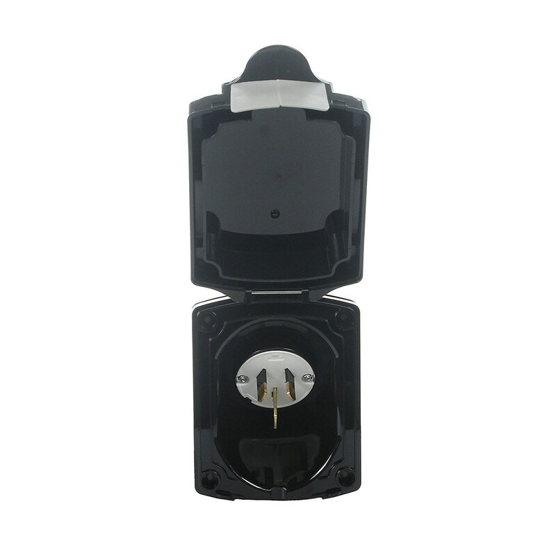 Trader Hippo GSMHPAIBK | Weatherproof Caravan Inlet 15 Amp IP34 Black