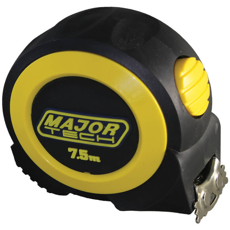 Major Tech HV0375 | 7.5m Measuring Tape | Black & Yellow