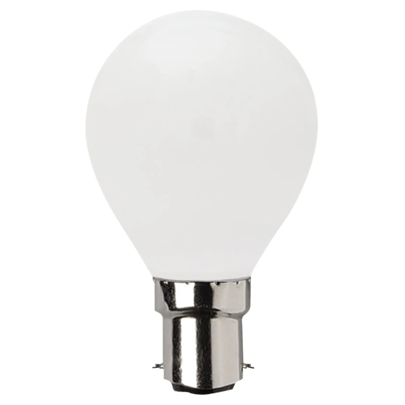 SAL LFR27B22D Fancy Round Opal Bulb – 4W, Dimmable, B22 Base, 2700K