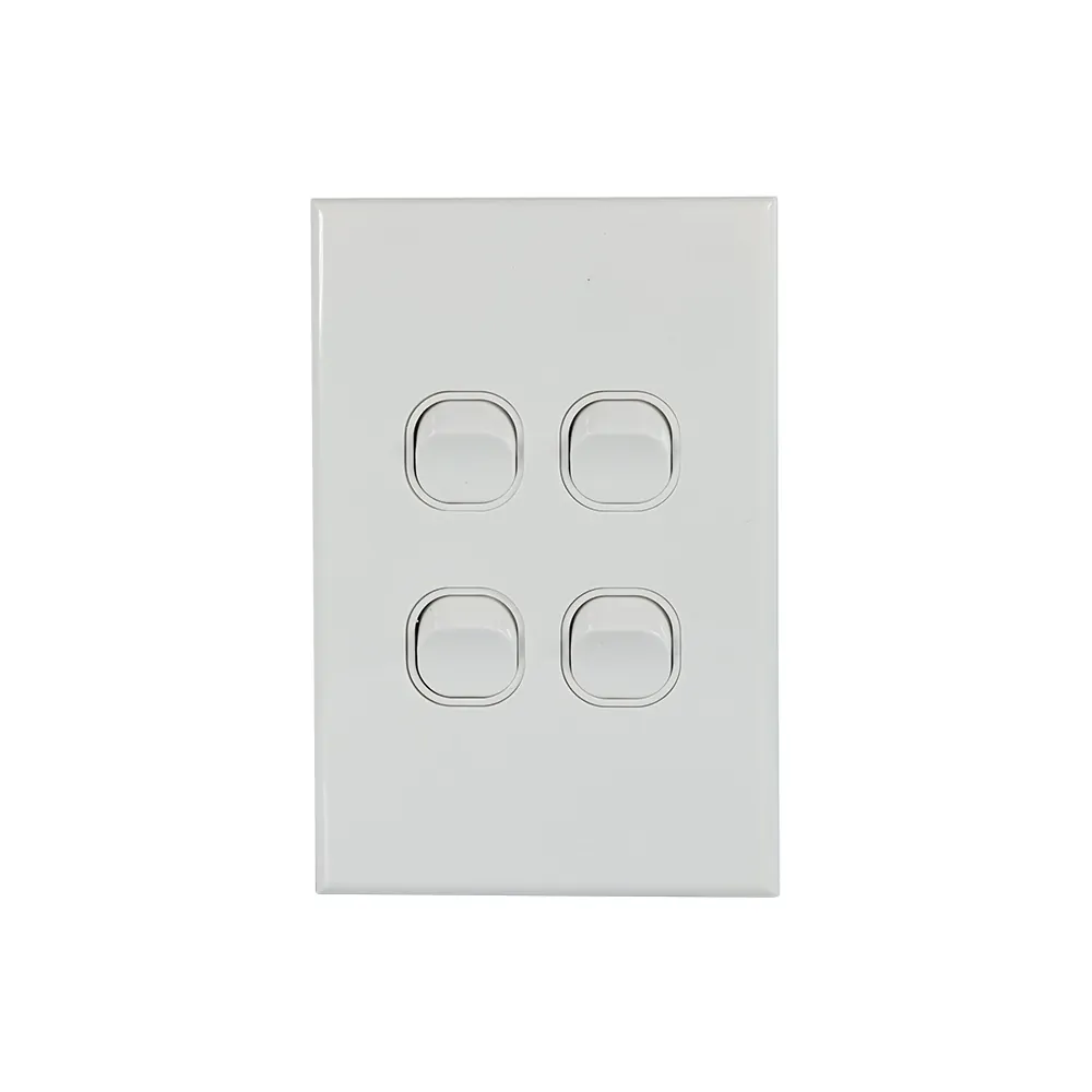 CSG LS104V-L | GEO 4 Gang Slimline Switch 10AX | White