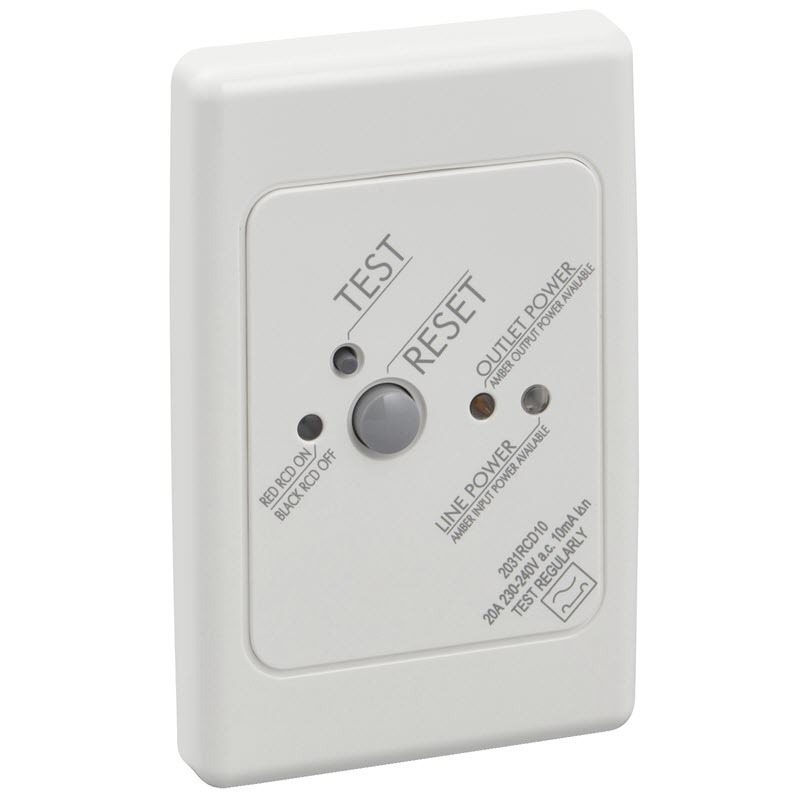 Clipsal ML2031RCD10WE | MEDILEC RCD | 2P - 10MA - 20A - 250V | White