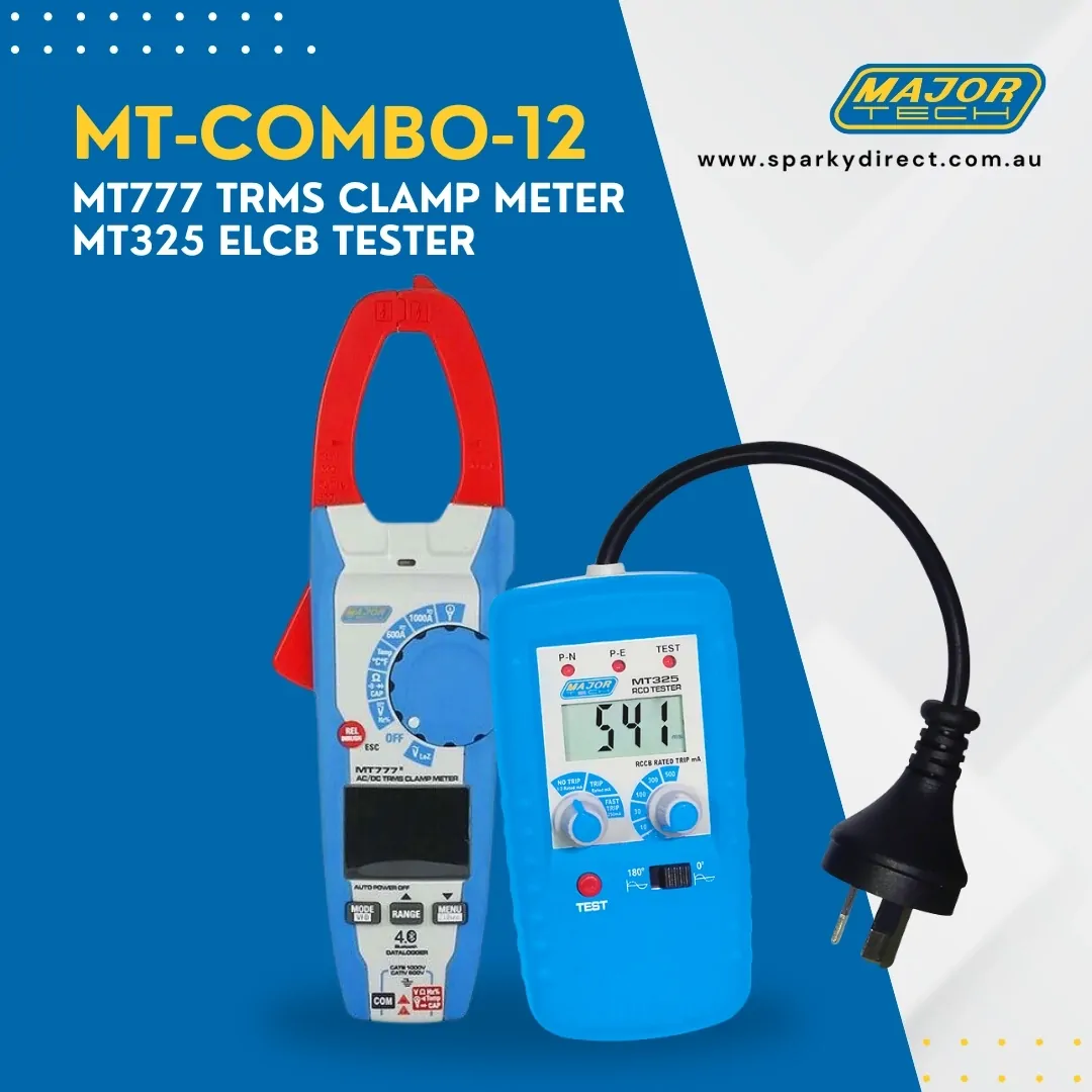 Major Tech MT-COMBO-12 | MT777 TRMS Clamp Meter + MT325 ELCB Tester ...