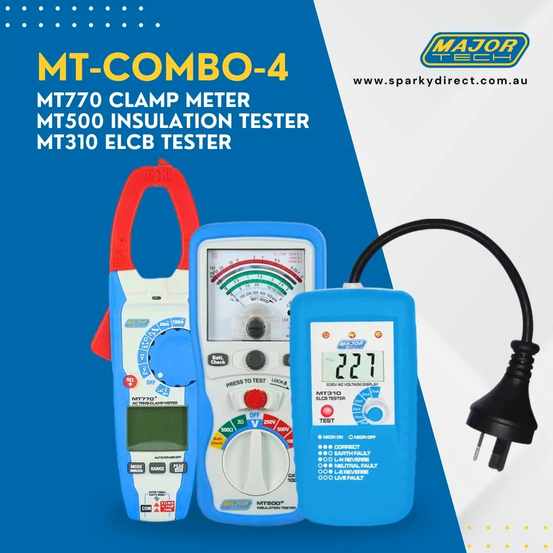 Major Tech MT-COMBO-4 | MT770 Clamp Meter + MT500 Insulation Tester ...