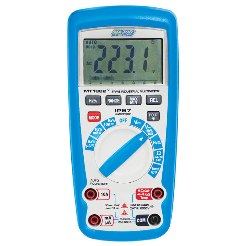 Major Tech MT1882 | 1000V AC/DC IP67 True RMS Multimeter