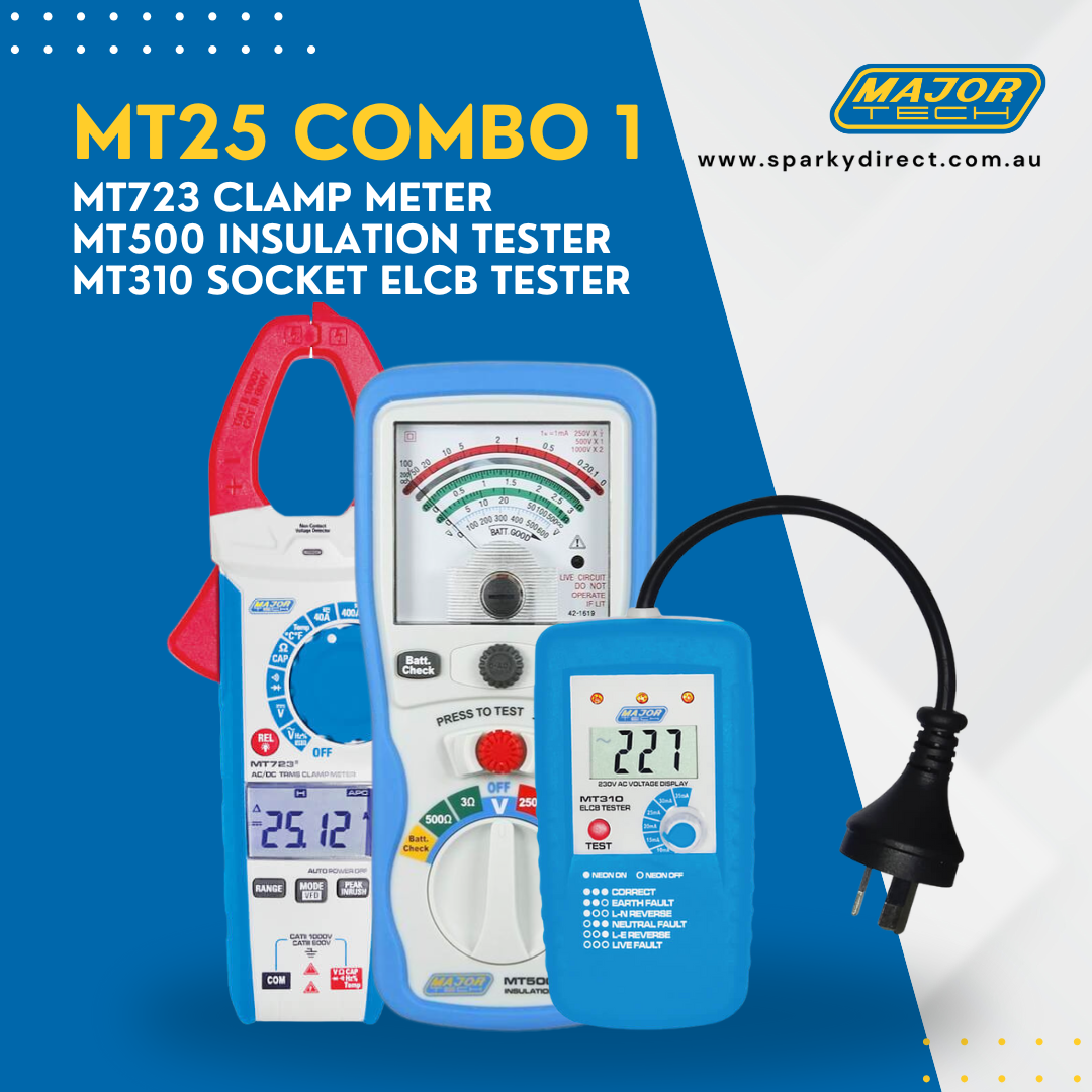 Major Tech MT25-COMBO-1 | MT723 Clamp Meter + MT500 Insulation Meter ...