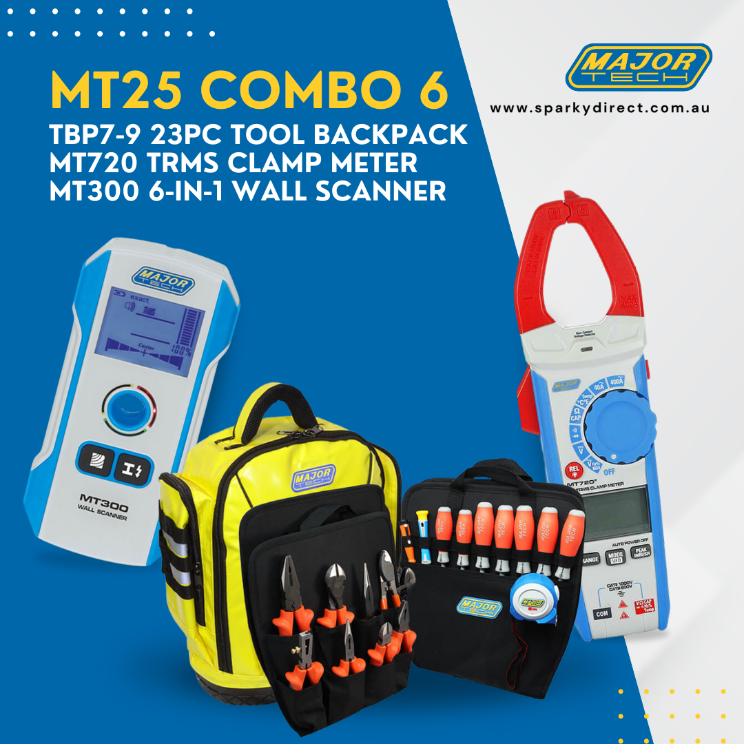 Major Tech MT25-COMBO-6 | TBP7-9 Tool Backpack + MT720 Clamp Meter ...
