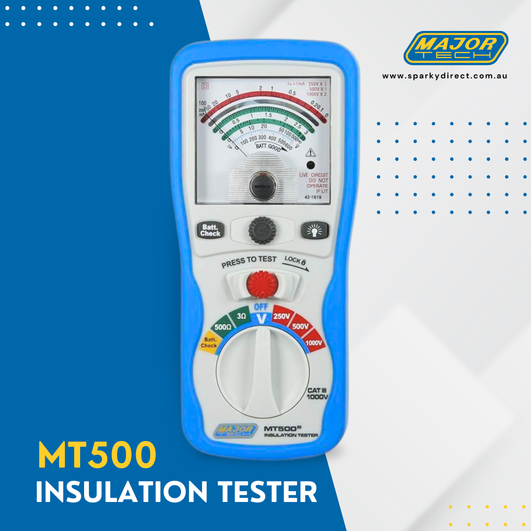 Major Tech MT500 | 1000V Analogue Insulation Tester