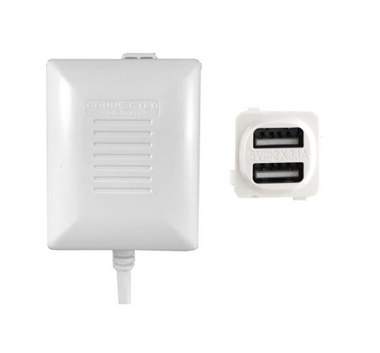 2 x 3.1A USB Mechanism - Fits 30 Series Clipsal plates | Connected ...