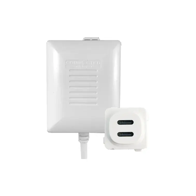 CSG MUSB31R2C | Dual USB-C Charger Mech | Turbo Charge | White