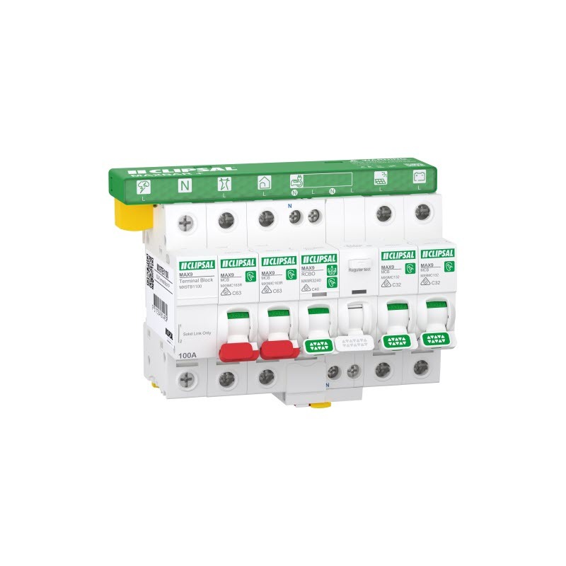 Clipsal MX9K108PP | MAX9 MAXBAR+ Kit | 1P