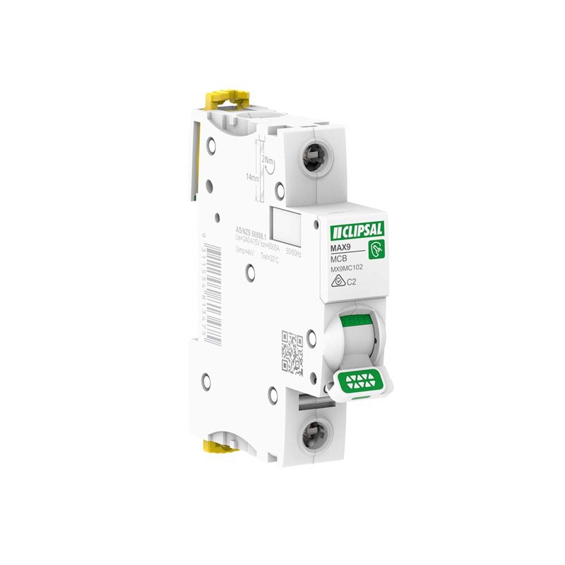 Clipsal MX9MC102 | 2amp Single Pole Circuit Breaker 6kA | MAX9