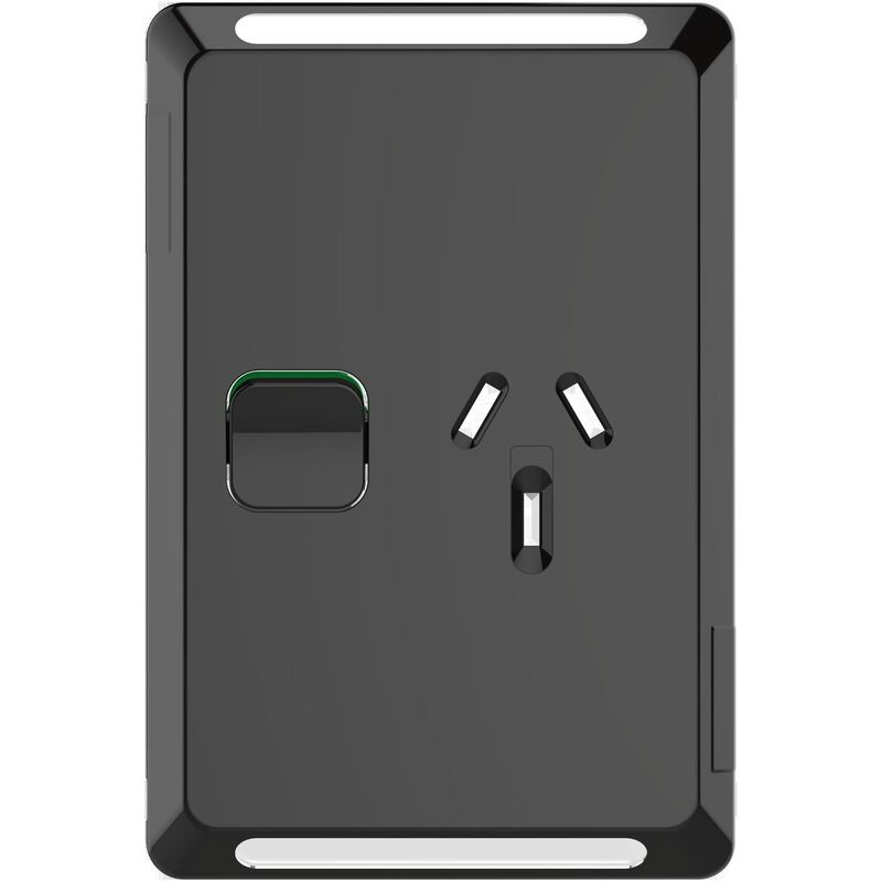 Clipsal Pro Series P3015VC-BK | Vertical Single Power Point 10A Skin ...