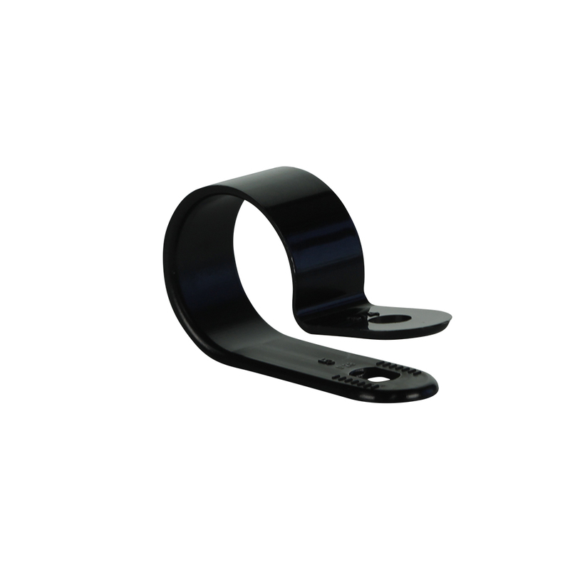 Cabac PCBK-20 | Nylon P Clip 19.4mm Cable Black | 25pack