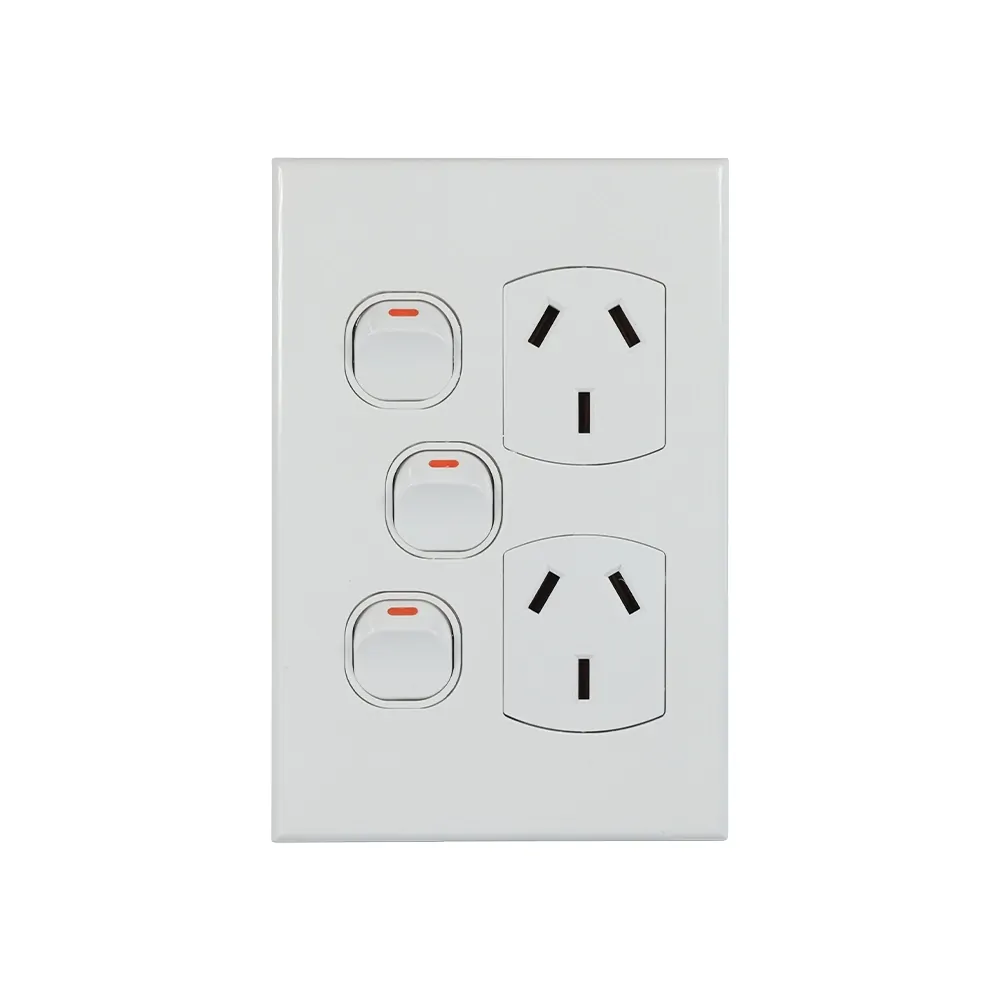 CSG POD10XV-L | Double Power Point Vertical Slimline GPO 10AX With ...