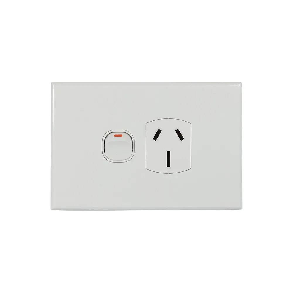 CSG POS15-L | Single Power Point Slimline GPO 15AX | White