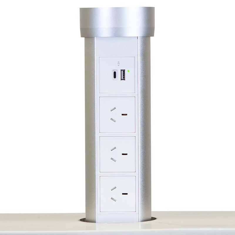 Point Pod PPM01 | Pop-Up Power Outlet 3 Power Point | 2x 2.1Amp USB A ...