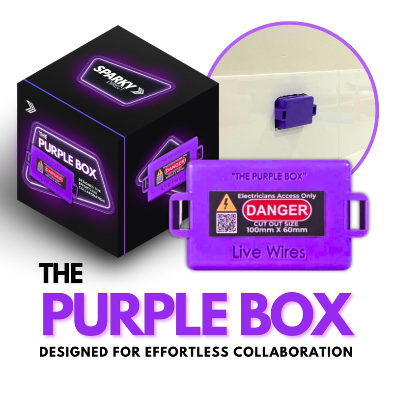 The Purple Box PURPLEBOX-12Buy | Live Wire Cover 100 x 60mm IP4X | 12-Pack